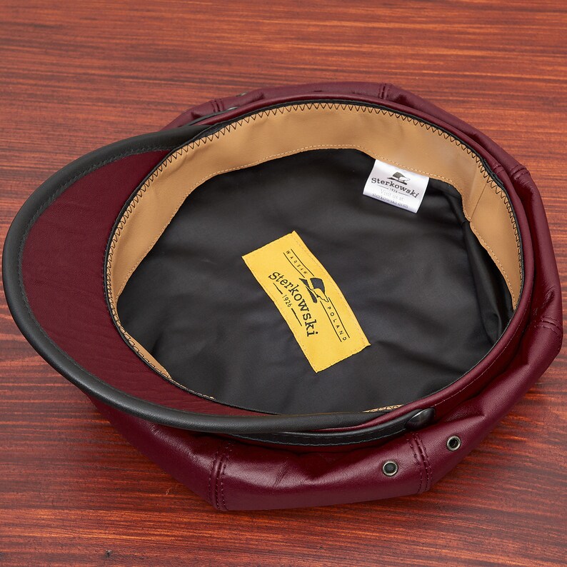 SALE - HARLEY Natural Leather Peaked Motorcycle Cap Rockabilly Punk ...