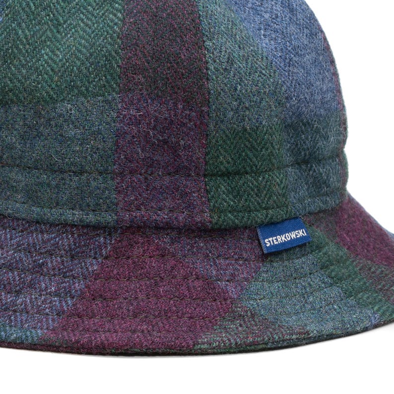 BUGGY Donegal Tweed Bucket Hat Military Boonie Cap Irish Wool Magee ...
