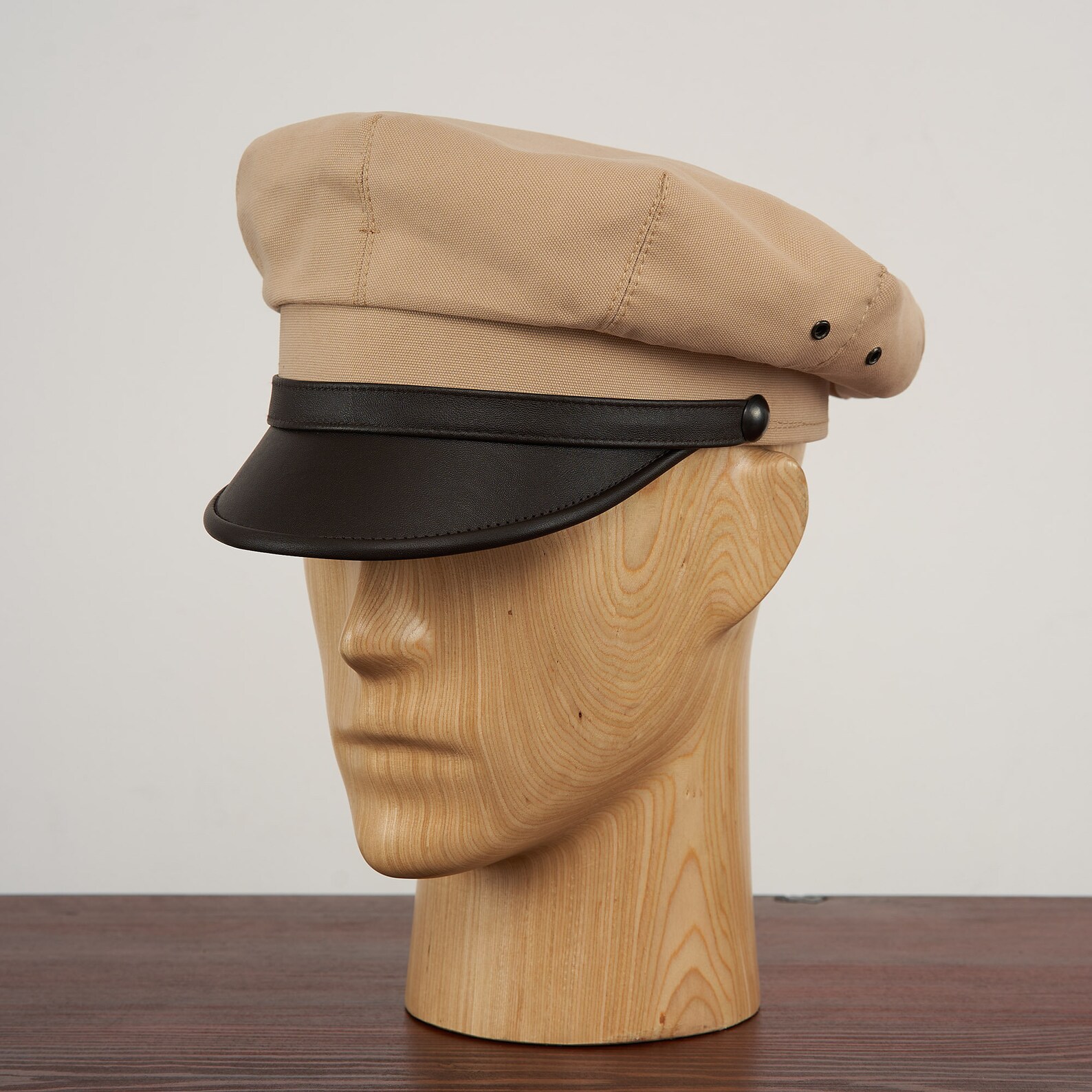 ELVIS Cotton Rockabilly Biker Cap Retro Motorcycle Natural Leather ...