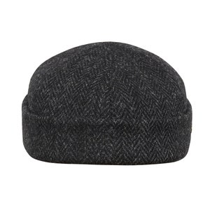 DOCKER Harris Tweed Beanie Cap Pure Genuine Scottish Wool Leon ...
