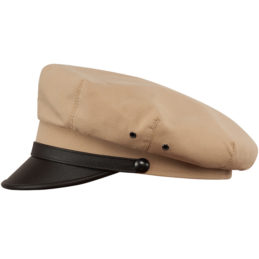 ELVIS Cotton Rockabilly Biker Cap Retro Motorcycle Natural Leather ...