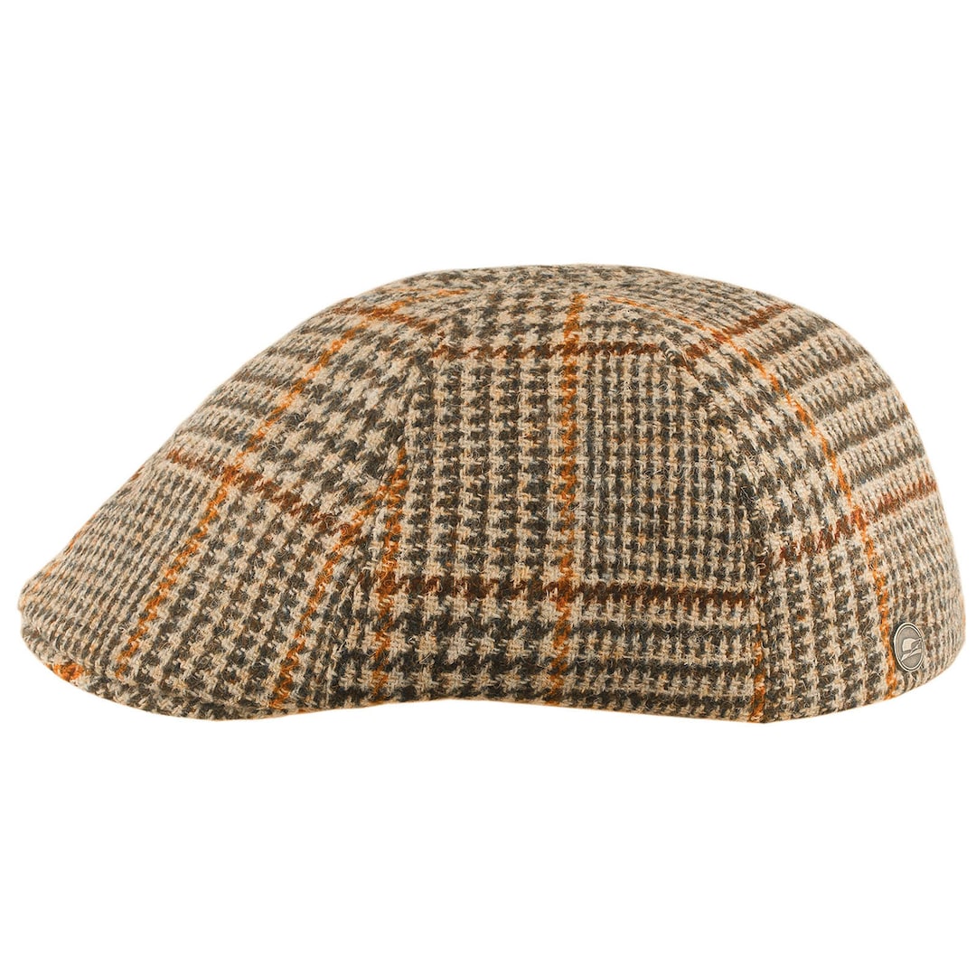 VENTE RUSTY Harris Tweed Duckbill Mens Flat Cap Ivy League Wool Cabby ...
