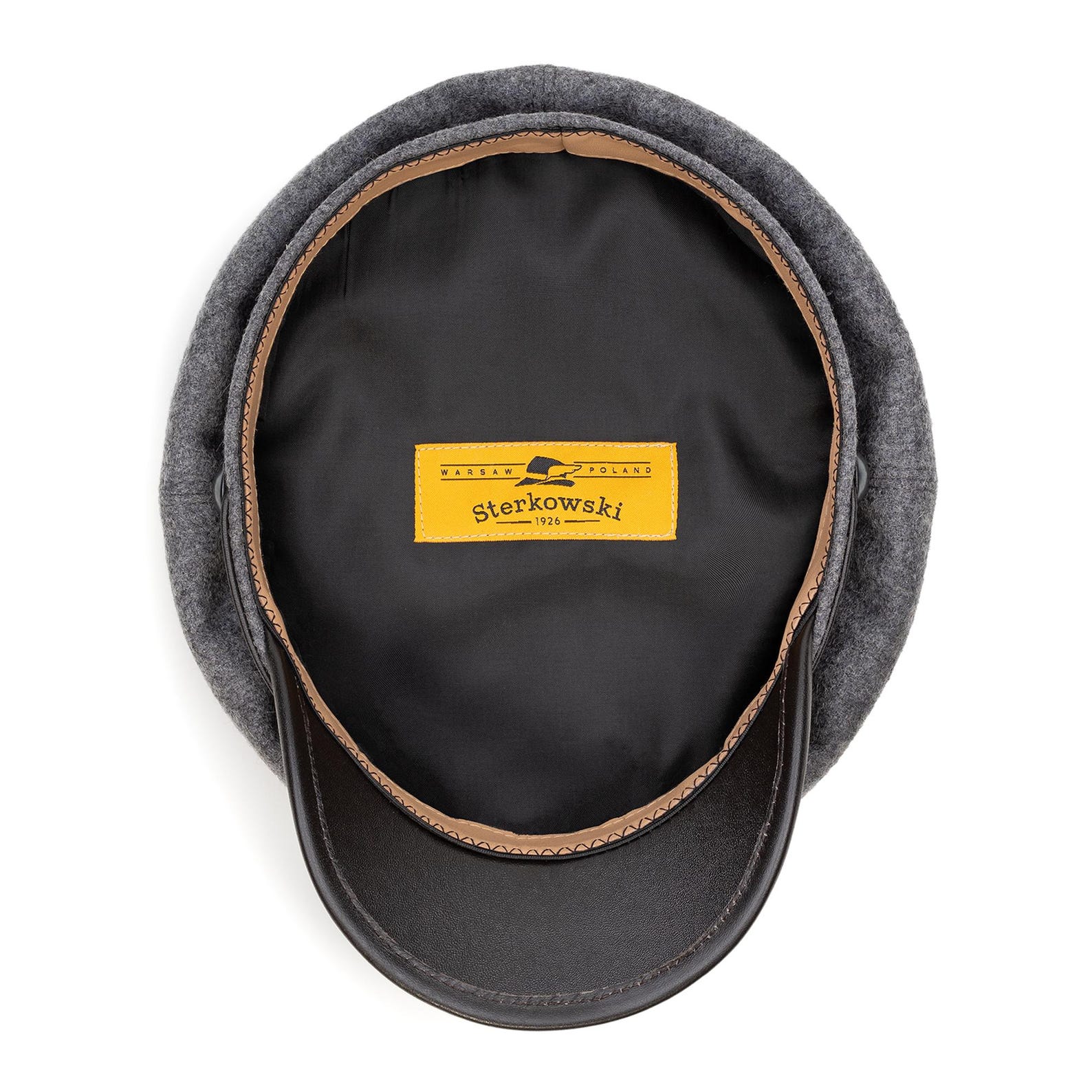 MOTO Motorcycle Biker Peaked Cap Wool Cloth Leather Brim Riding Harley ...