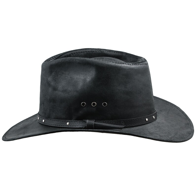 BUCKAROO Genuine Leather Western Cowboy Hat Outback Rodeo Old - Etsy