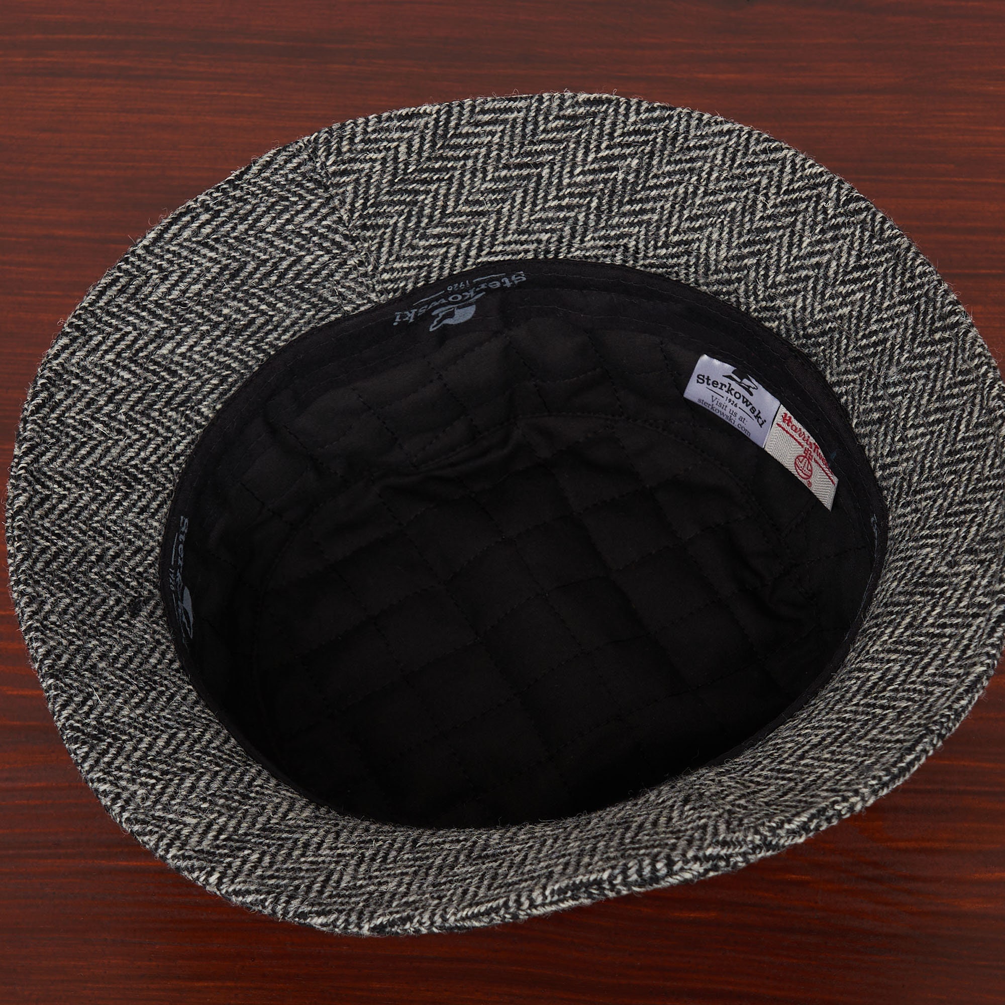 GLEN Harris Tweed Bucket Wool Hat Warm Quilted Lining Boonie Fisherman ...