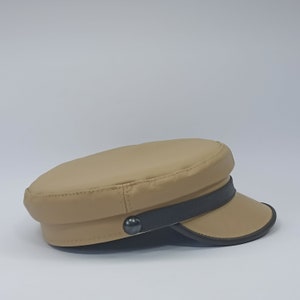 SALE!-TRAWLER 57cm Genuine Leather Breton Greek Fisherman Cap Sailor ...
