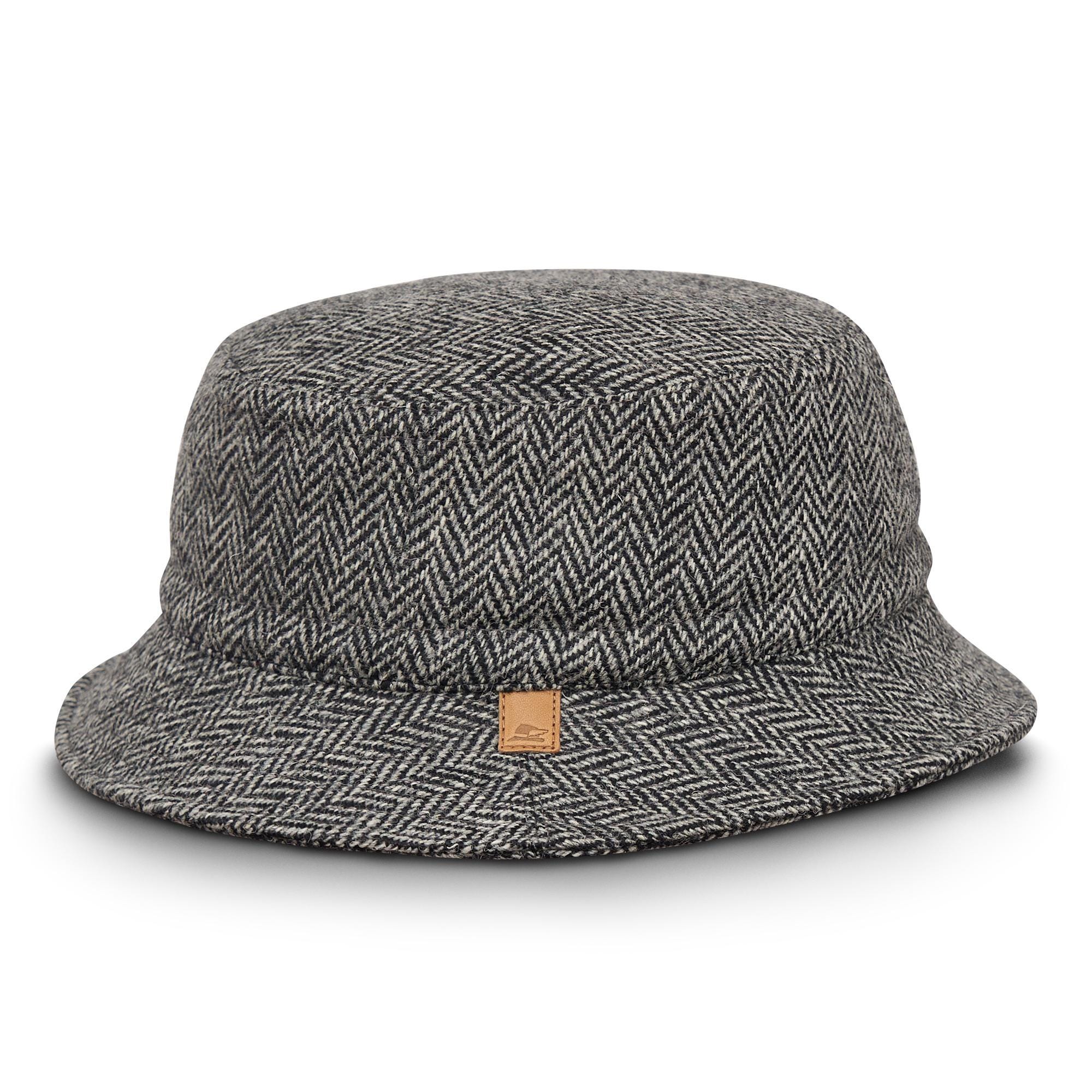 GLEN Harris Tweed Bucket Wool Hat Warm Quilted Lining Boonie Fisherman ...