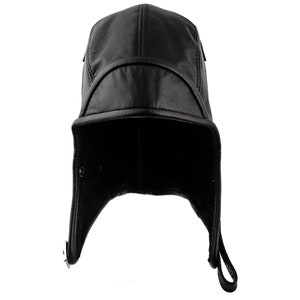 BIRDMAN Genuine Leather Aviator Cap Trapper Pilot Motorcycle Steampunk ...