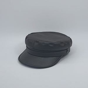 SALE!-TRAWLER 54cm Genuine Leather Breton Greek Fisherman Cap Sailor ...