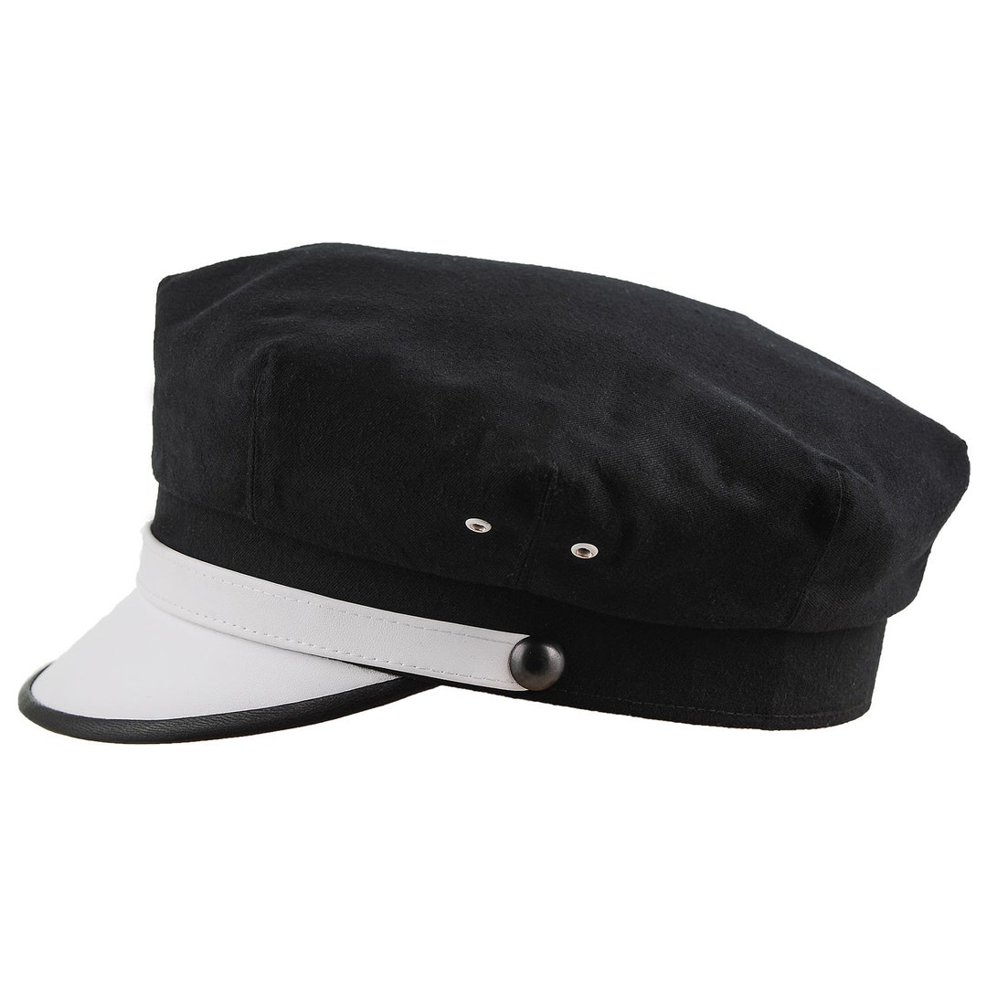 ELVIS Cotton Rockabilly Biker Cap Retro Motorcycle Natural Leather ...