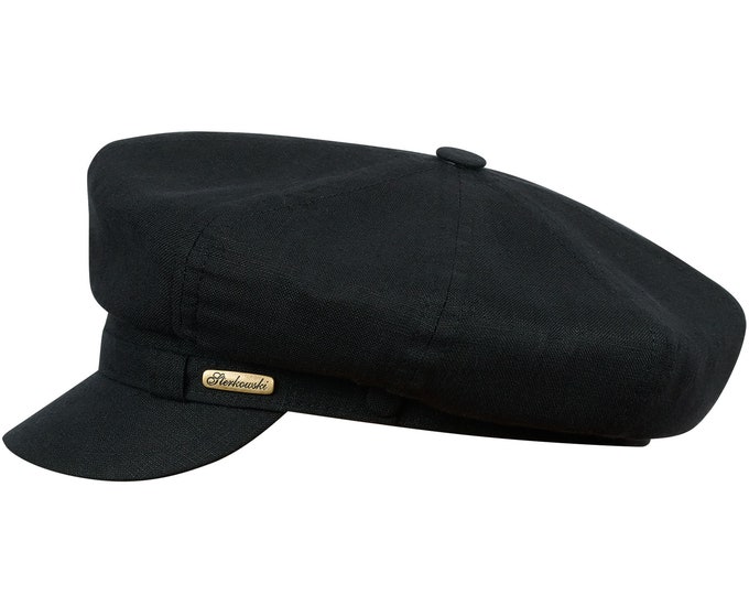 GAVROCHE Linen Balloon 8 Panels Large Crown Cap Light Airy French ...