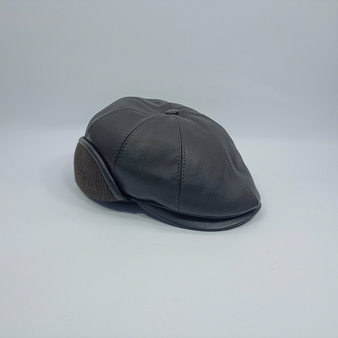 SALE!-TONY 60cm Genuine Leather 8 Panels Flat Ivy Cap Irish Poor Boy ...