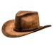 BUCKAROO Genuine Leather Western Cowboy Hat Outback Rodeo Old West ...