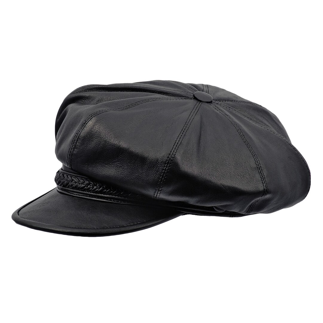KUNST Genuine Leather Artist Balloon 8 Panels Large Crown Cap French ...