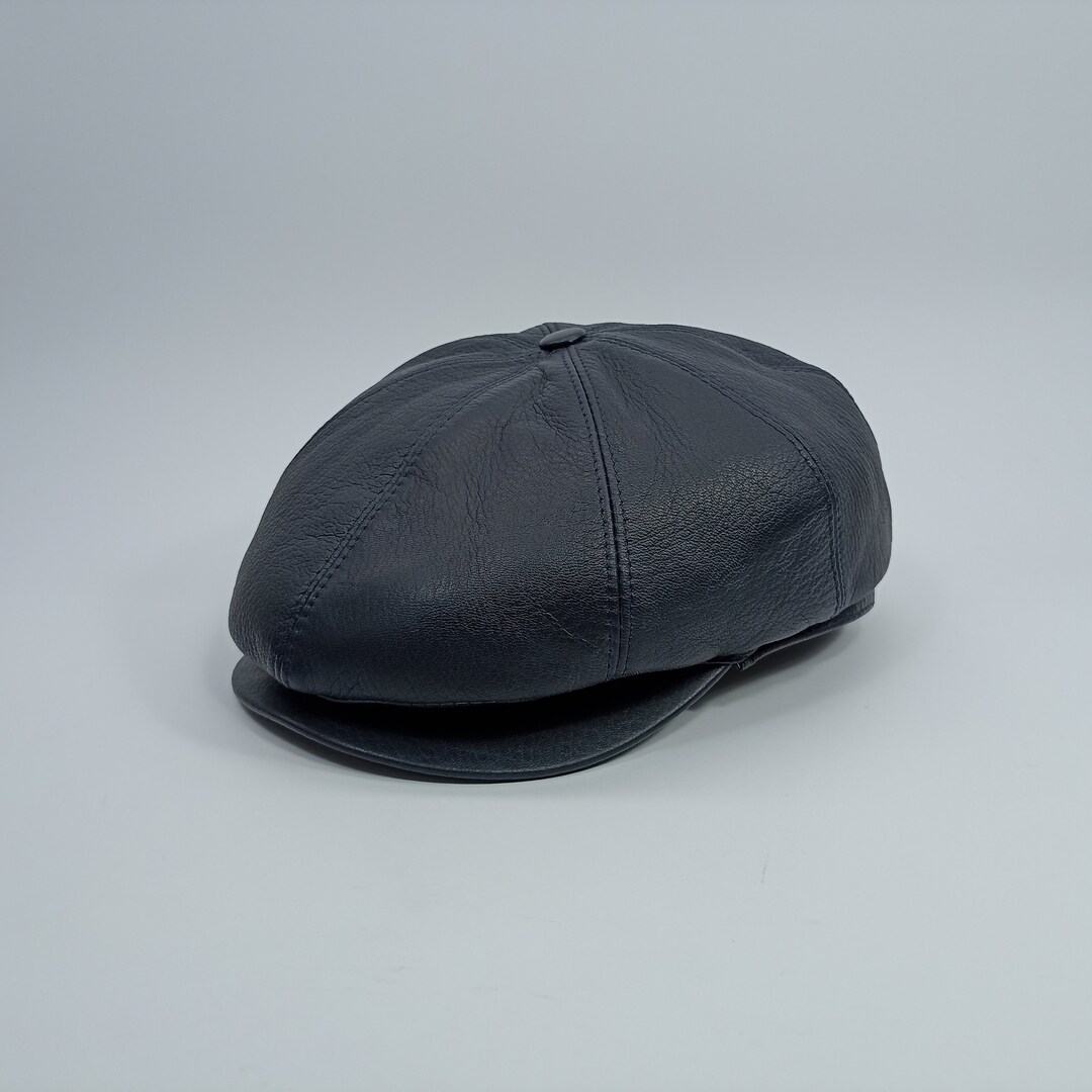 SALE!-TONY 60cm Genuine Leather 8 Panels Flat Ivy Cap Irish Poor Boy ...
