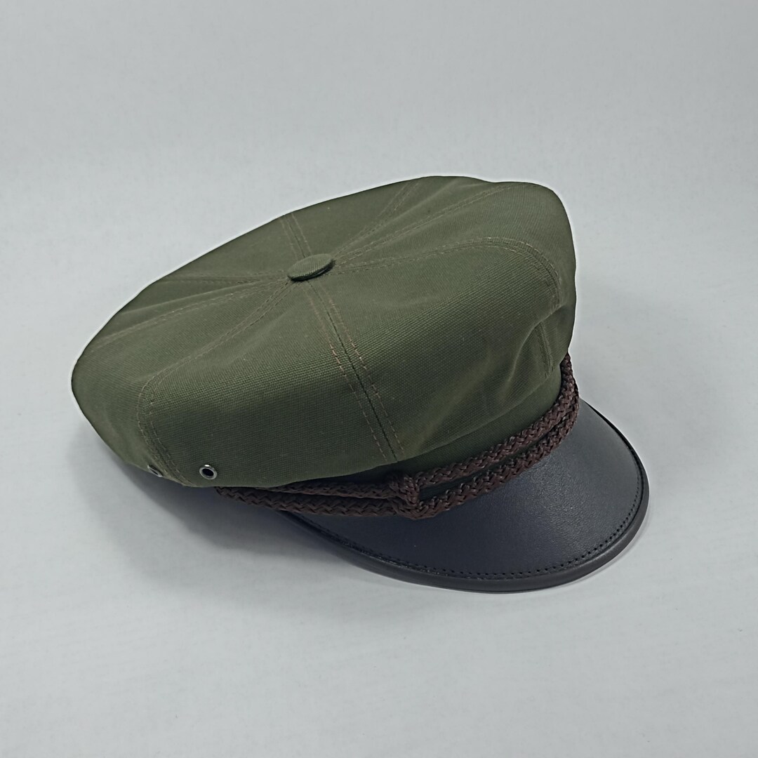 SALE!-HARLEY 56cm Cotton Leather Visor Retro Motorcycle Cap Rockabilly ...