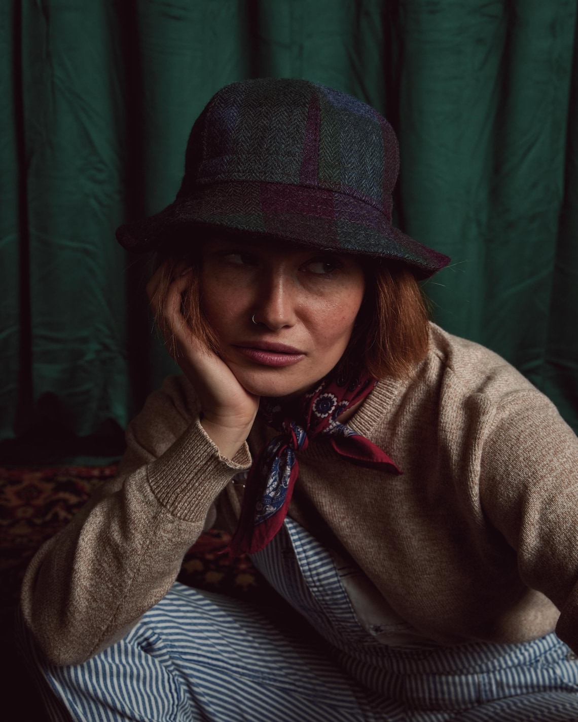 BUGGY Donegal Tweed Bucket Hat Military Boonie Cap Irish Wool Magee ...