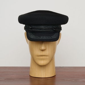 SKIPPER Wool Traditional Marine Breton Cap Merchant Fleet Sailor ...