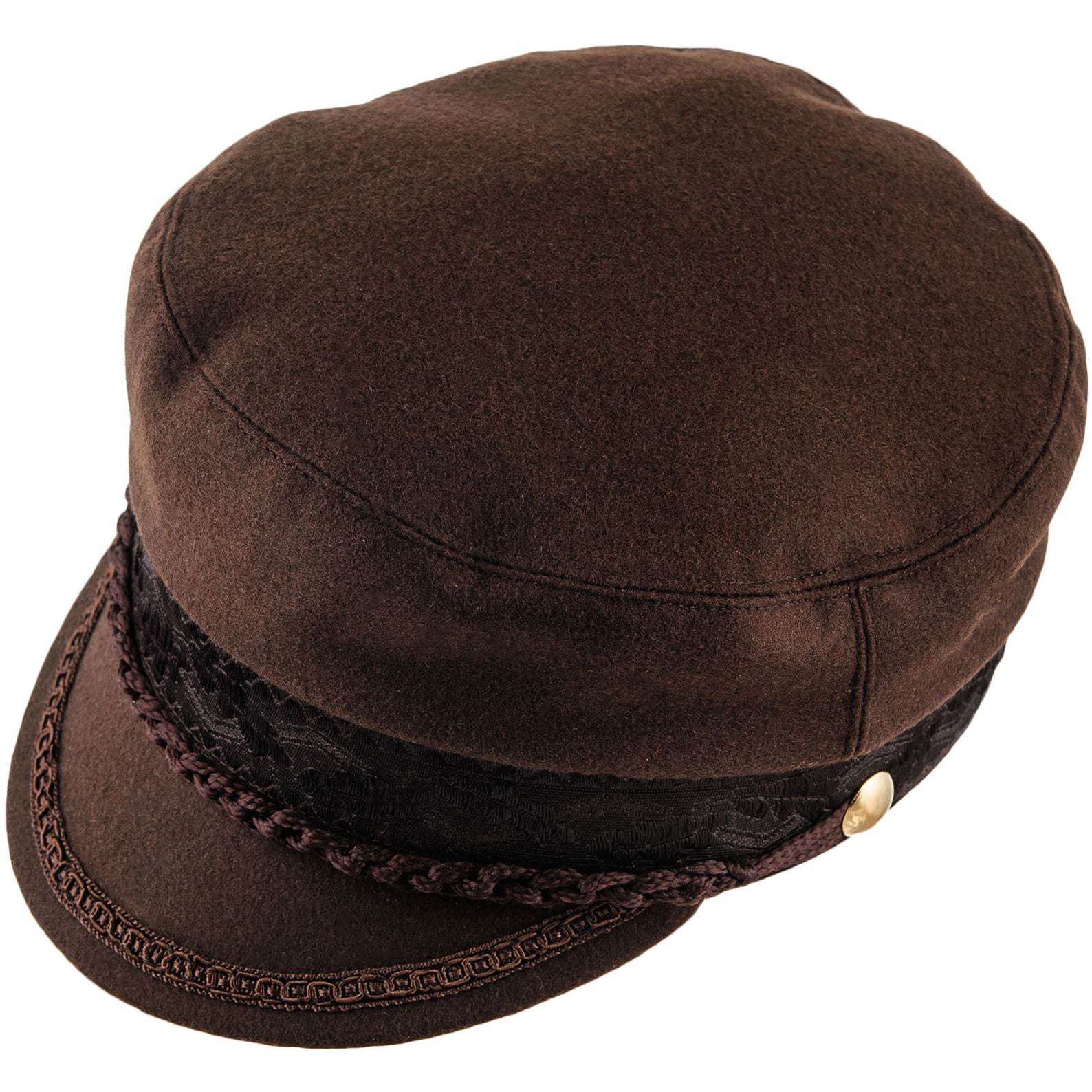 CHANDLER Wool Fiddler Cap With Embroidered Tape Twine Seaman - Etsy