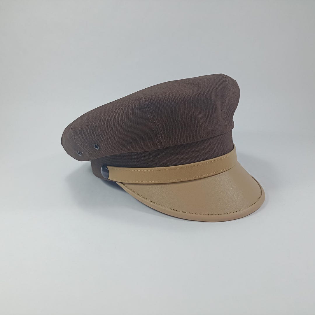 SALE-ELVIS Cotton-rockabilly Biker Cap Retro Motorcycle Natural Leather ...