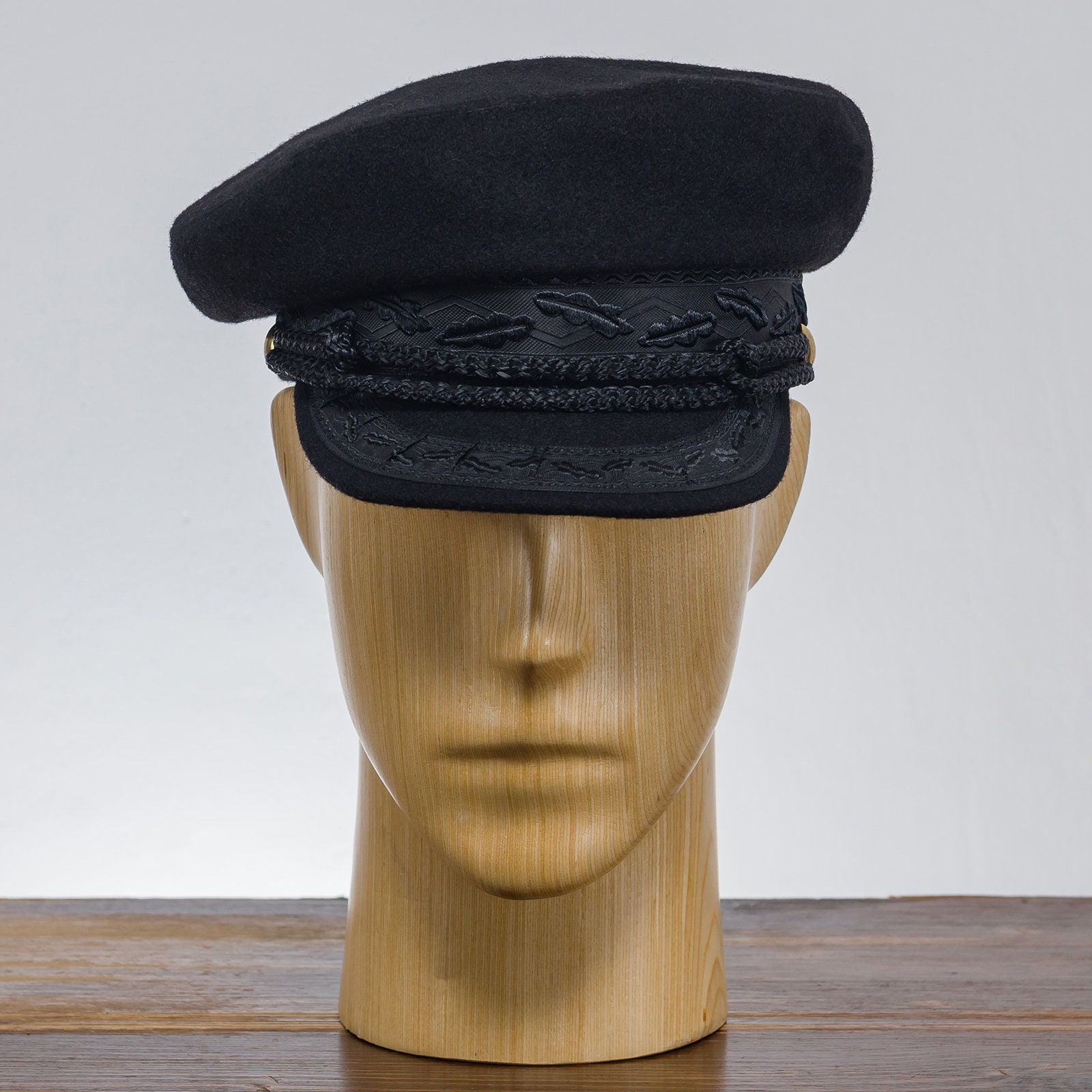 SKIPPER Wool Traditional Marine Breton Cap Merchant Fleet | Etsy