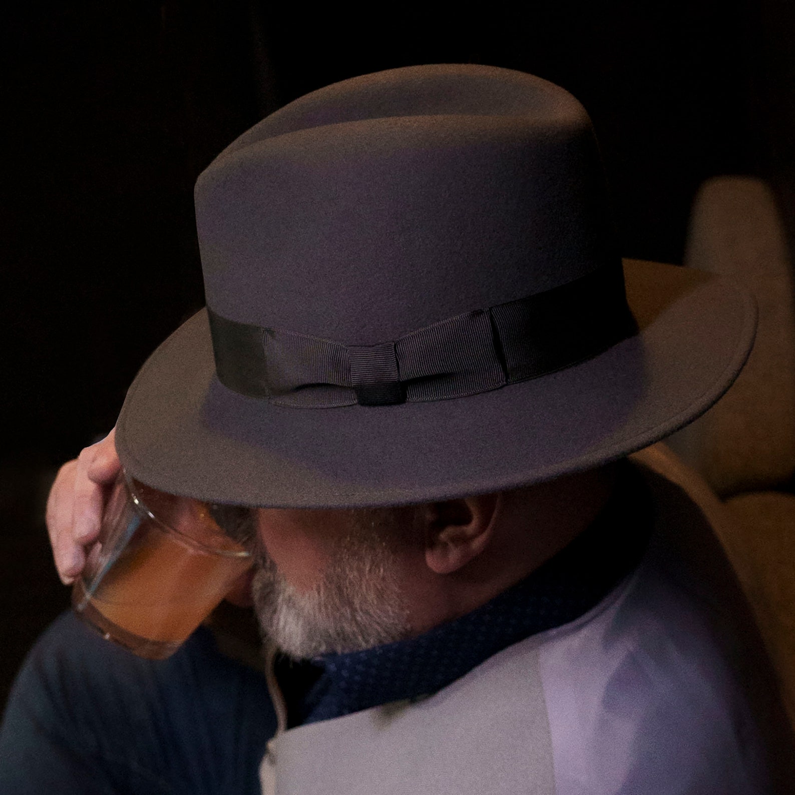 HOLDEN Wool Felt Crushable Fedora Wide Brim Stylish Gangster Dressy 50s ...