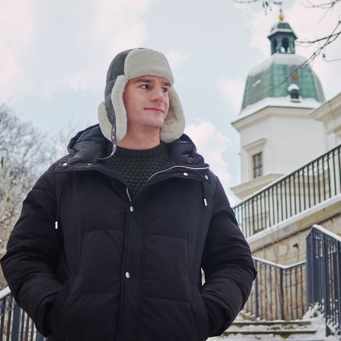 FARGO Shearling Trapper Cap Genuine Leather Aviator Chapka - Etsy