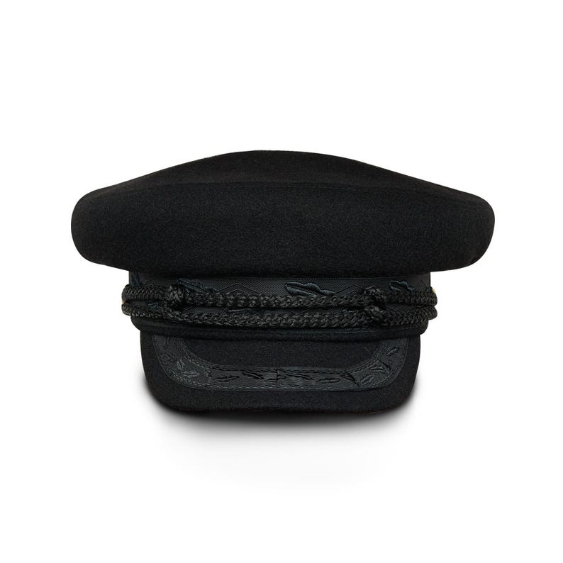 SKIPPER Wool Traditional Marine Breton Cap Merchant Fleet Sailor ...