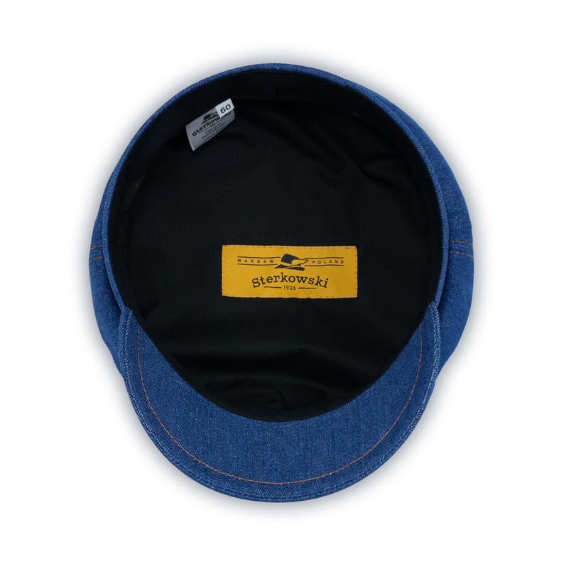 TRAWLER Denim Breton Fisherman Cap Sailor Captains Nautical Skipper ...