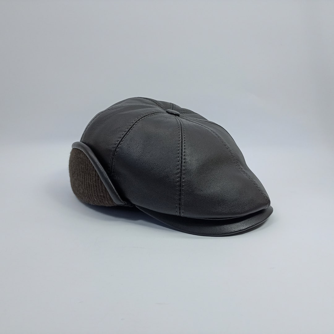 SALE!-TONY 60cm Genuine Leather 8 Panels Flat Ivy Cap Irish Poor Boy ...