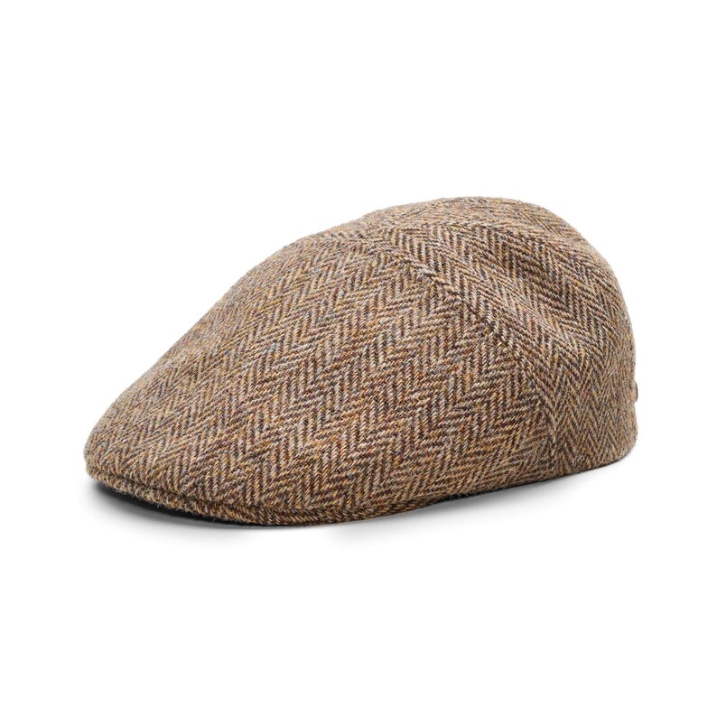 IVY FIVE Harris Tweed Flat Cap 5-panel Scottish Wool Mens Womens Autumn ...