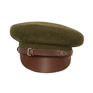 DANUBE MOD 1 Wool Cloth Lacquered Peaked Cap Cabbie Chauffeur Hat Train ...