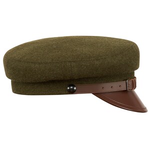 DANUBE MOD 1 Wool Cloth Lacquered Peaked Cap Cabbie Chauffeur Hat Train ...