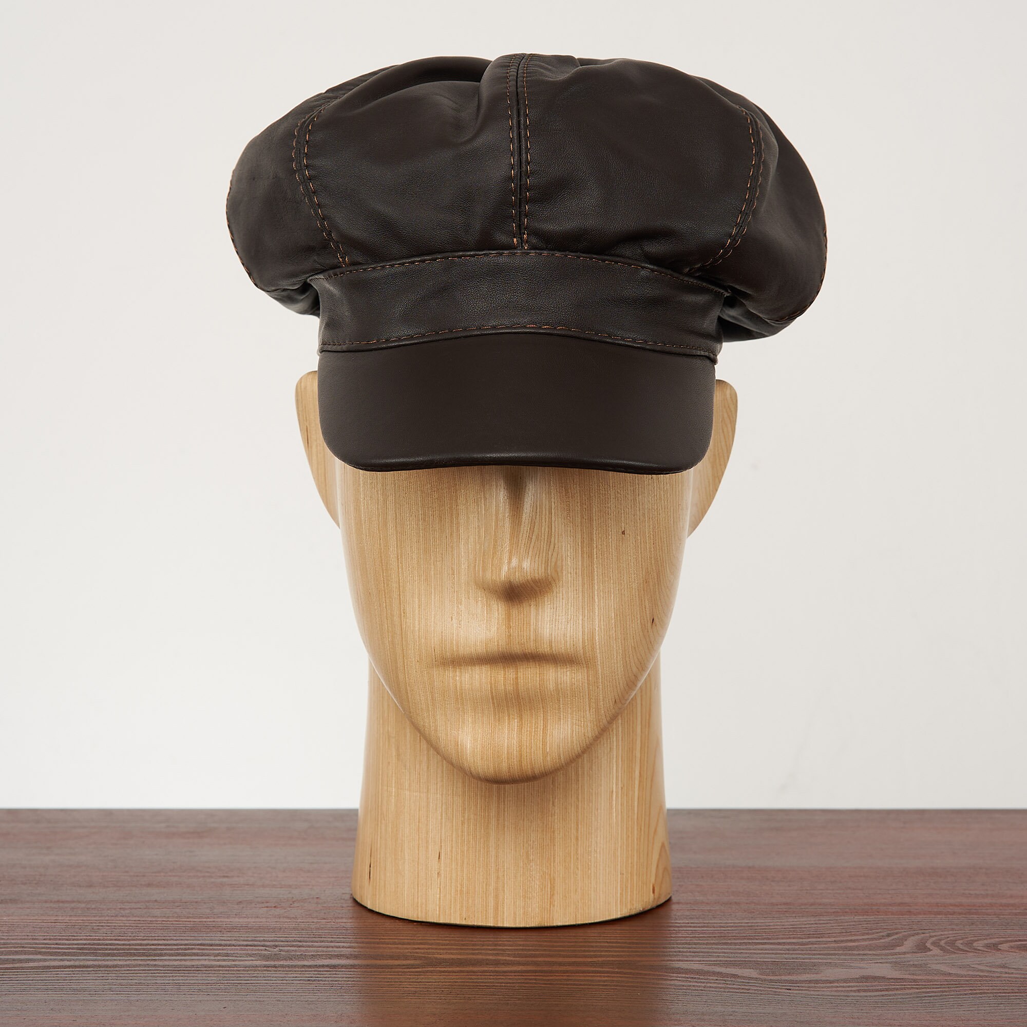 JIMMY Natural Leather Newsboy Baker Boy Balloon 8 Panels Cap - Etsy Canada
