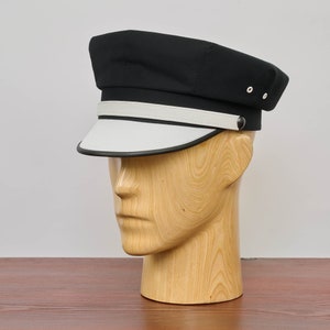 ELVIS Cotton Rockabilly Biker Cap Retro Motorcycle Natural Leather ...