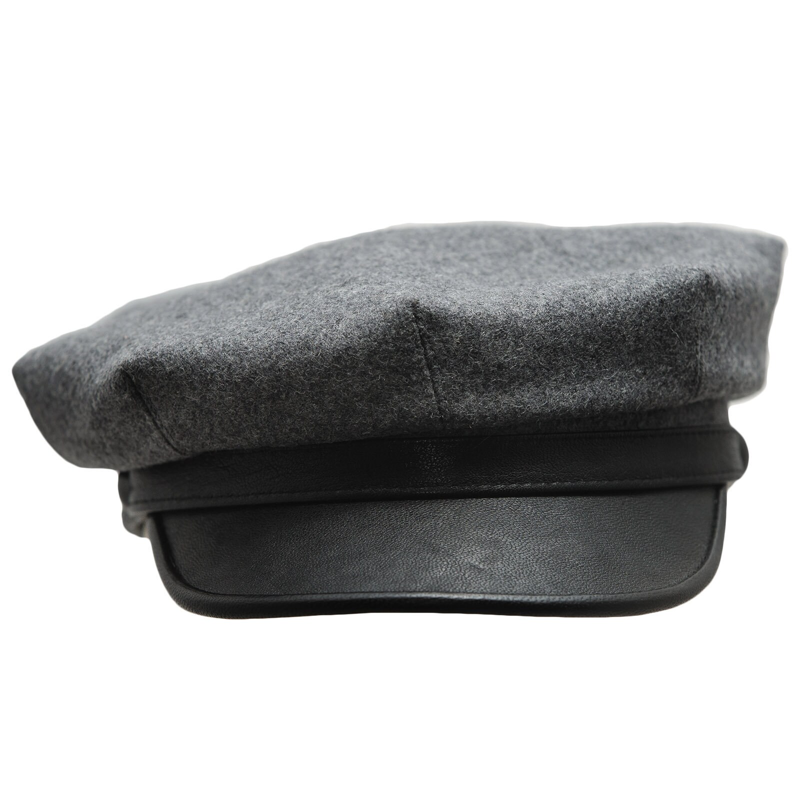 MOTO Motorcycle Biker Peaked Cap Wool Cloth Leather Brim - Etsy