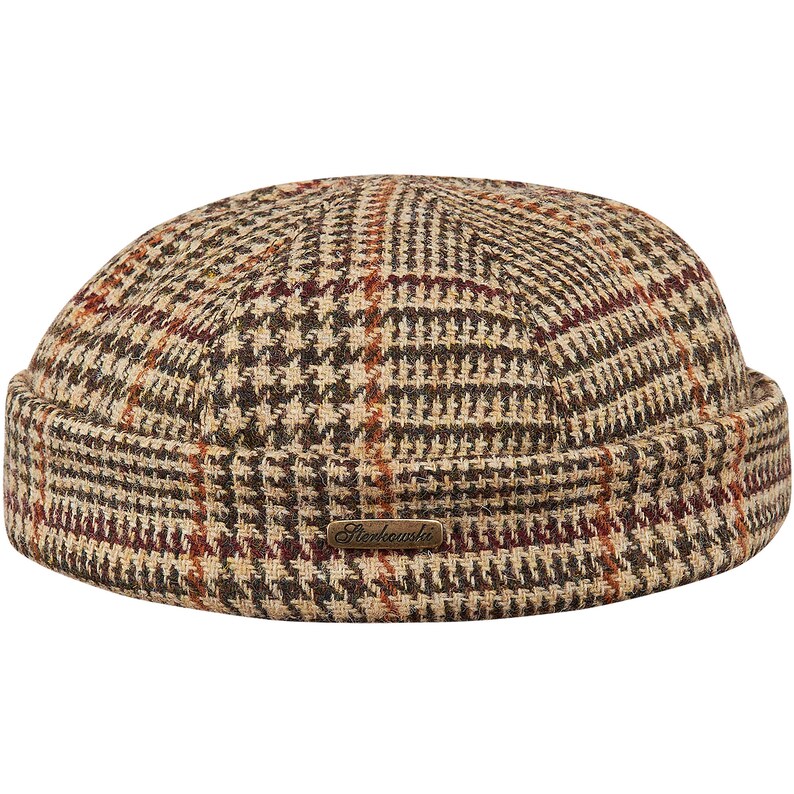 DOCKER Harris Tweed Beanie Cap Pure Genuine Scottish Wool Leon - Etsy