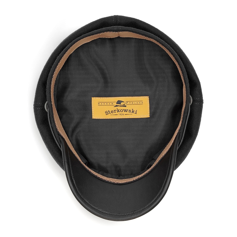 DANUBE MOD 4 Wool Crown Leather Visor Traditional Polish Peaked Mens ...