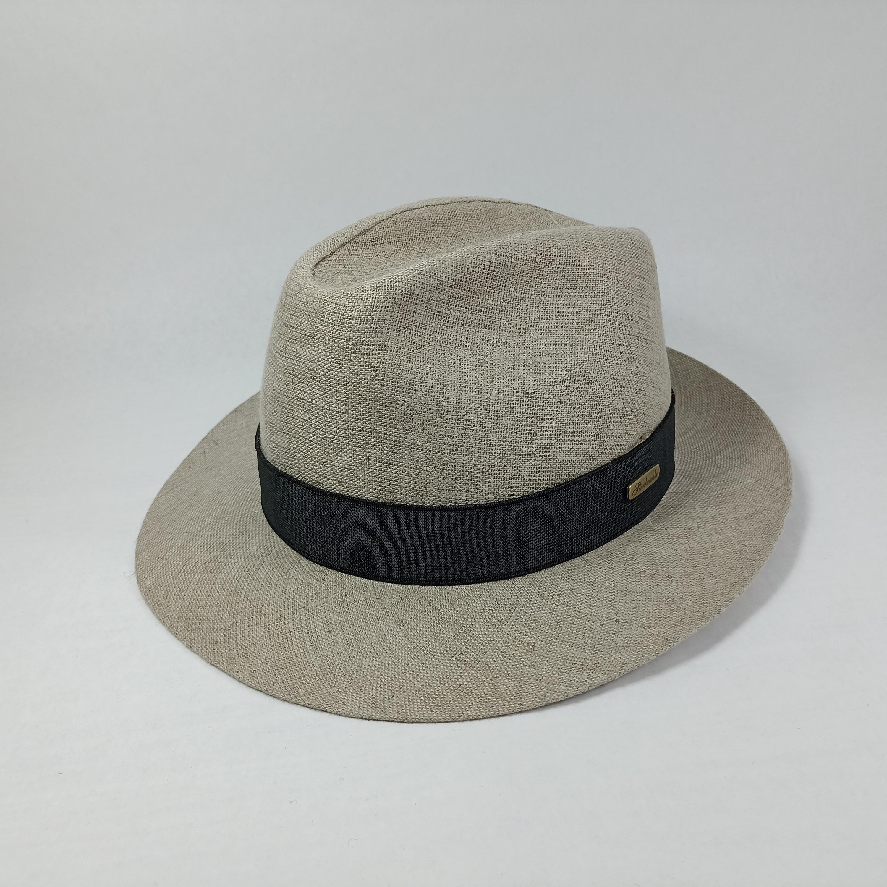 SALE!-COR 61cm Linen Large Brim Summer Fedora Sun Protection Hat ...