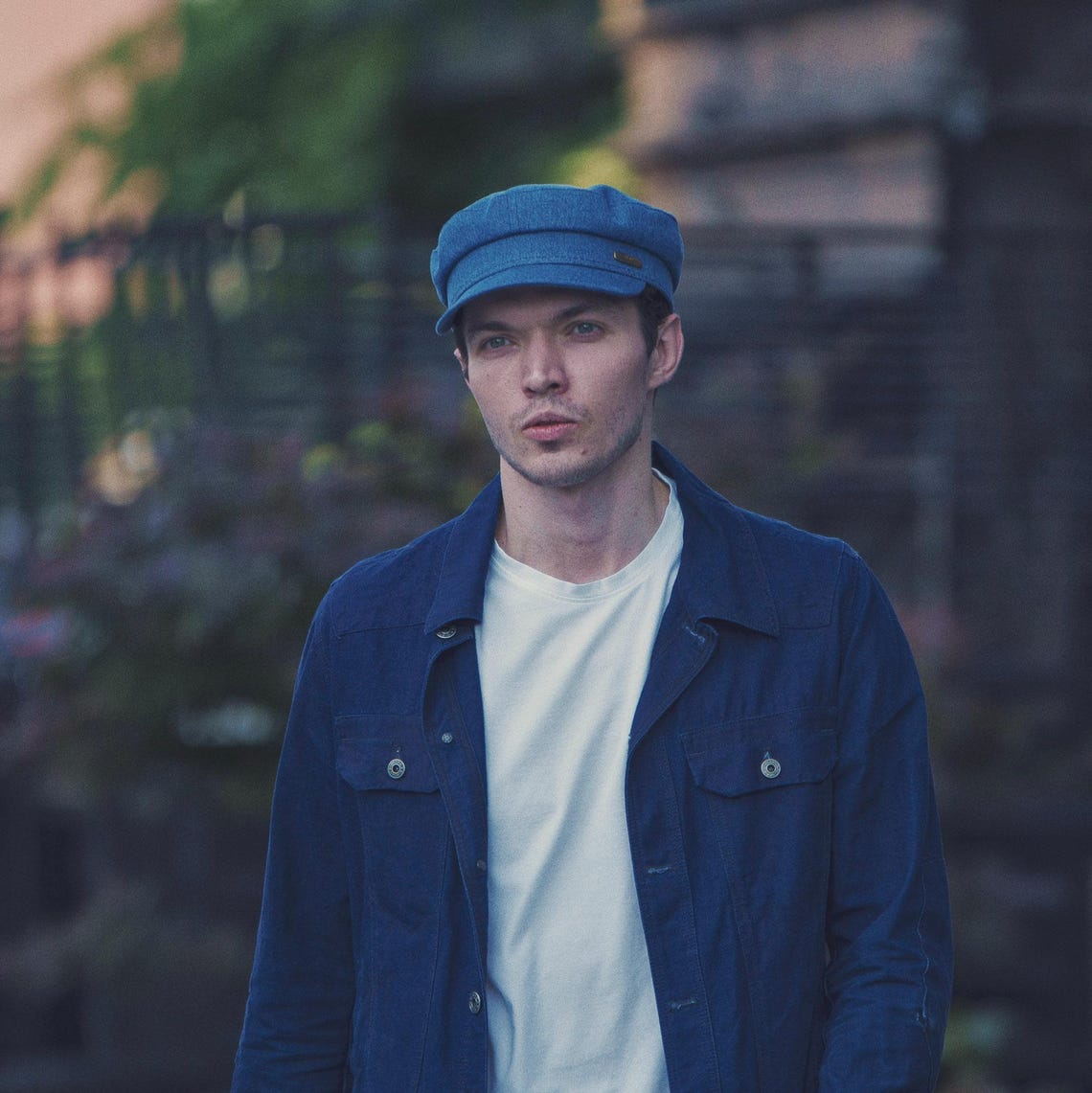 TRAWLER Denim Breton Fisherman Cap Sailor Captains Nautical Skipper ...