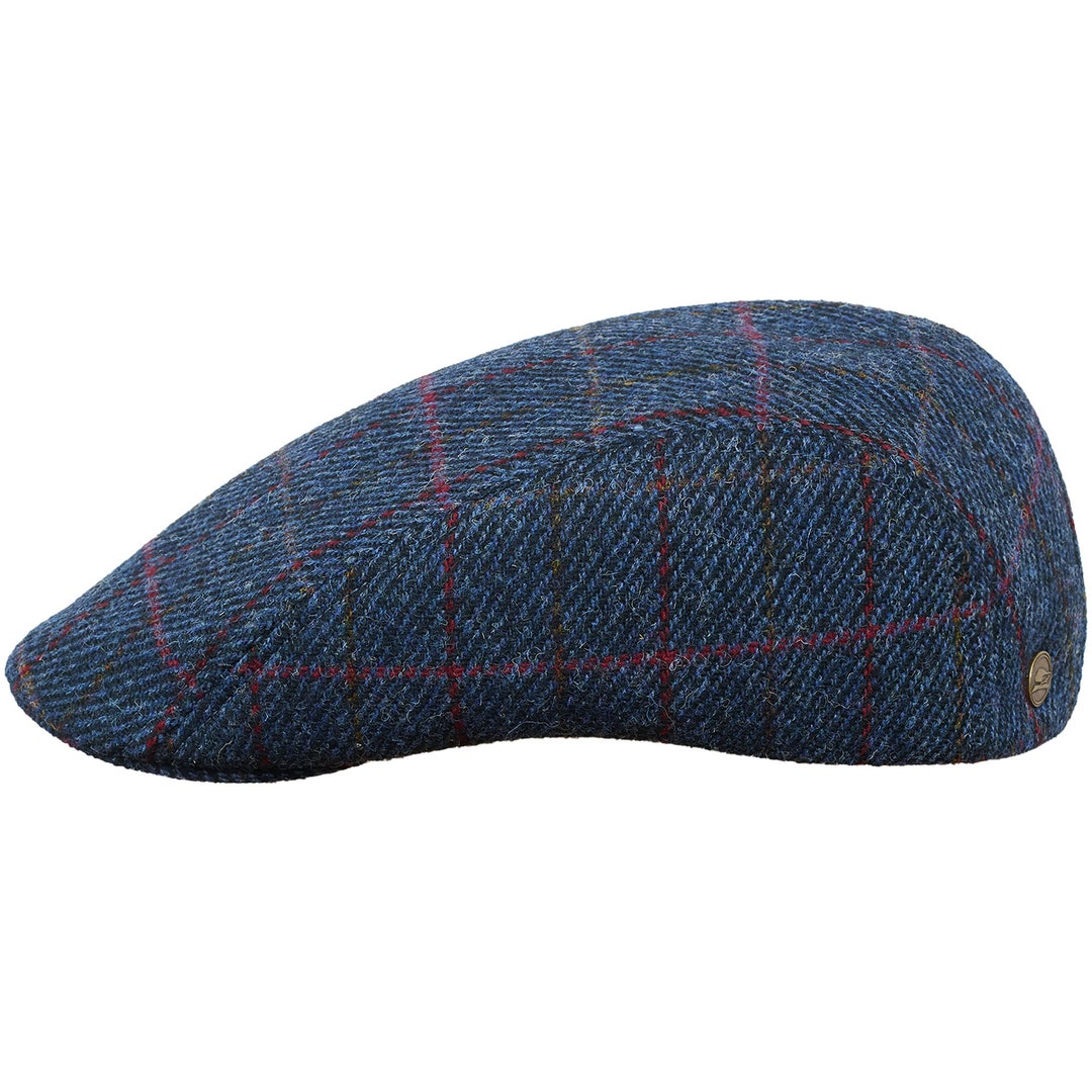 NORTE Harris Tweed Earflap Flat Men Cap Jeff Paddy Irish Wool Driving ...