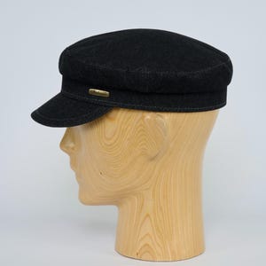 TRAWLER Denim Breton Fisherman Cap Sailor Captains Nautical Skipper ...