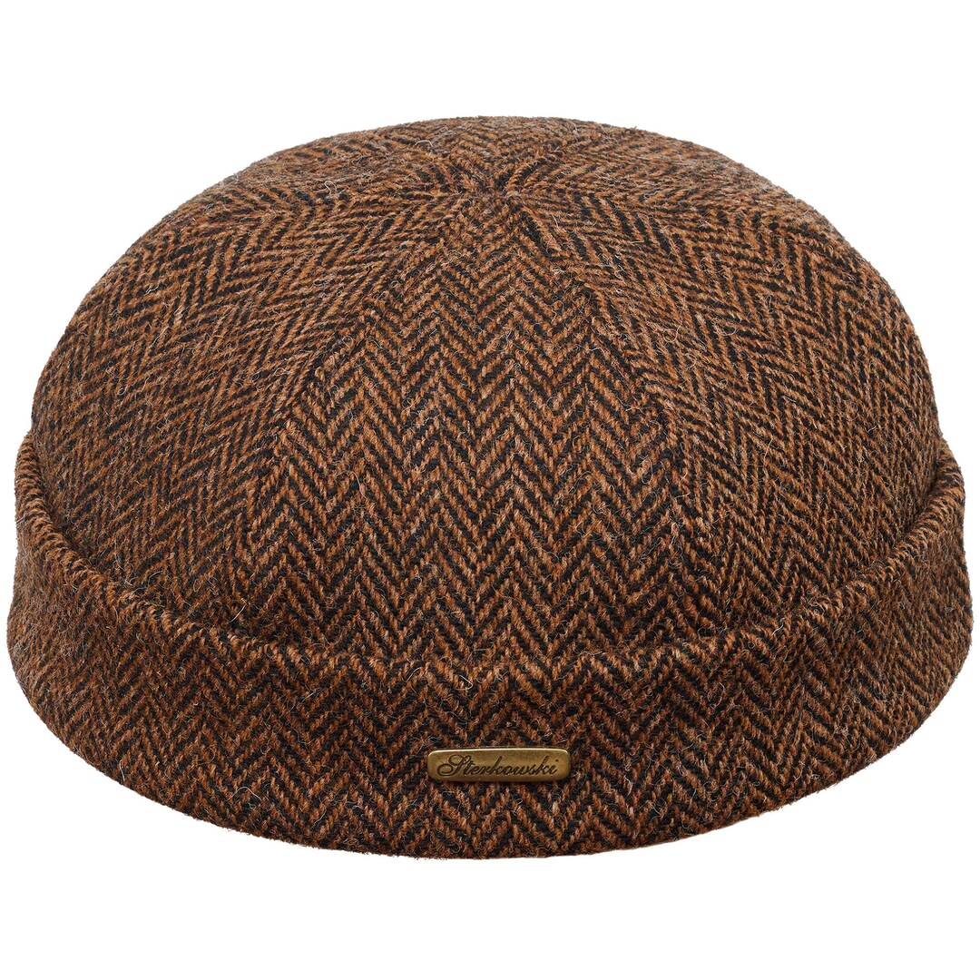 DOCKER Harris Tweed Beanie Cap Pure Genuine Scottish Wool Leon ...