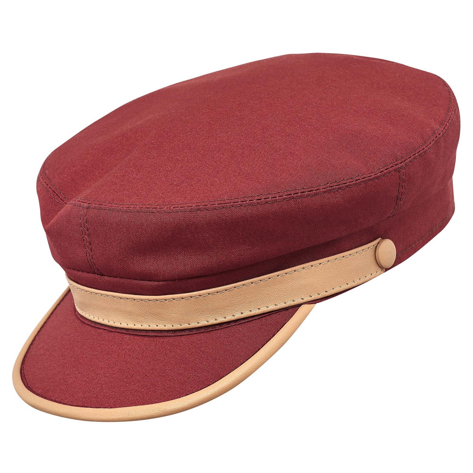 RINGO Waxed Cotton Peaked Cap Breton Style Leather Strap - Etsy