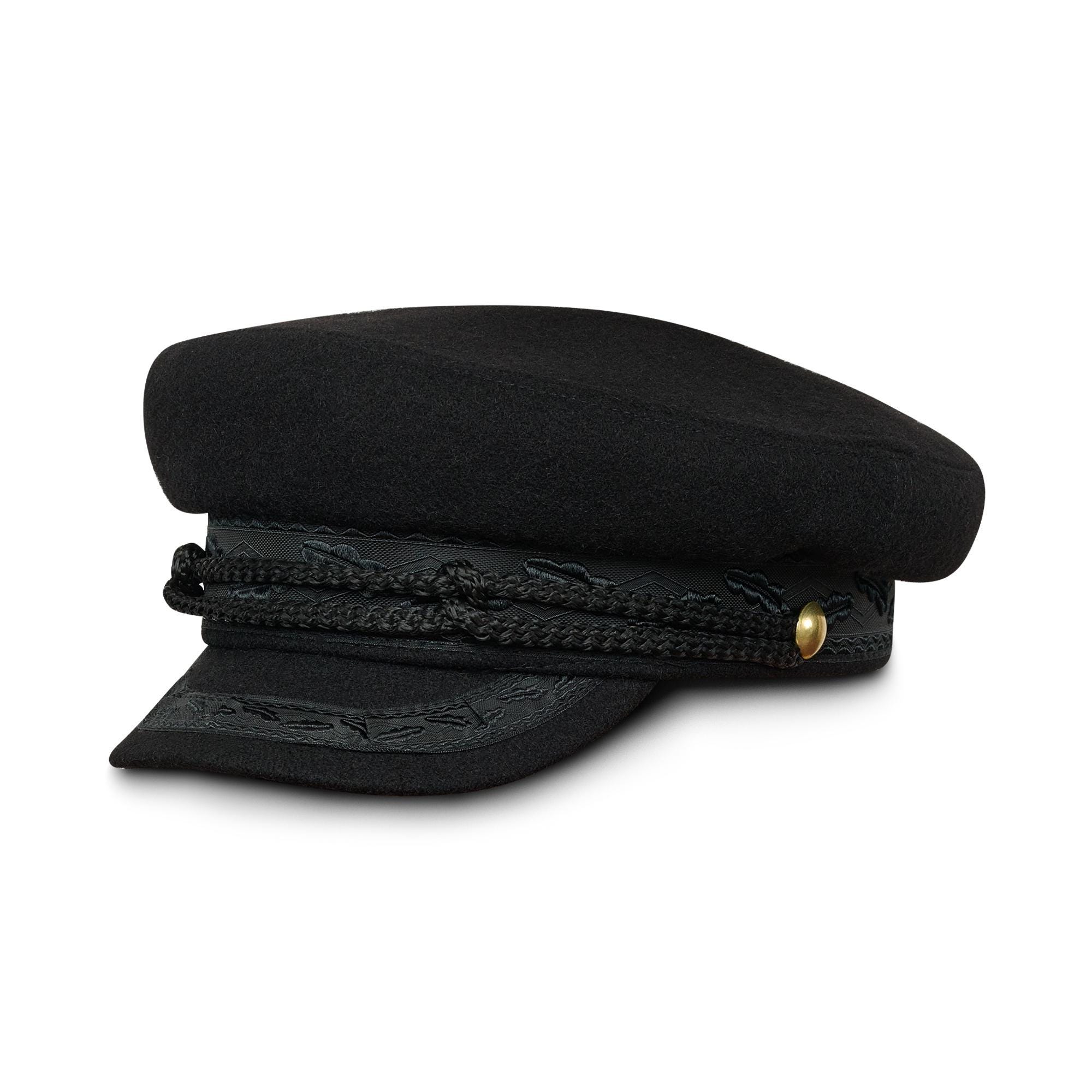 SKIPPER Wool Traditional Marine Breton Cap Merchant Fleet Sailor ...