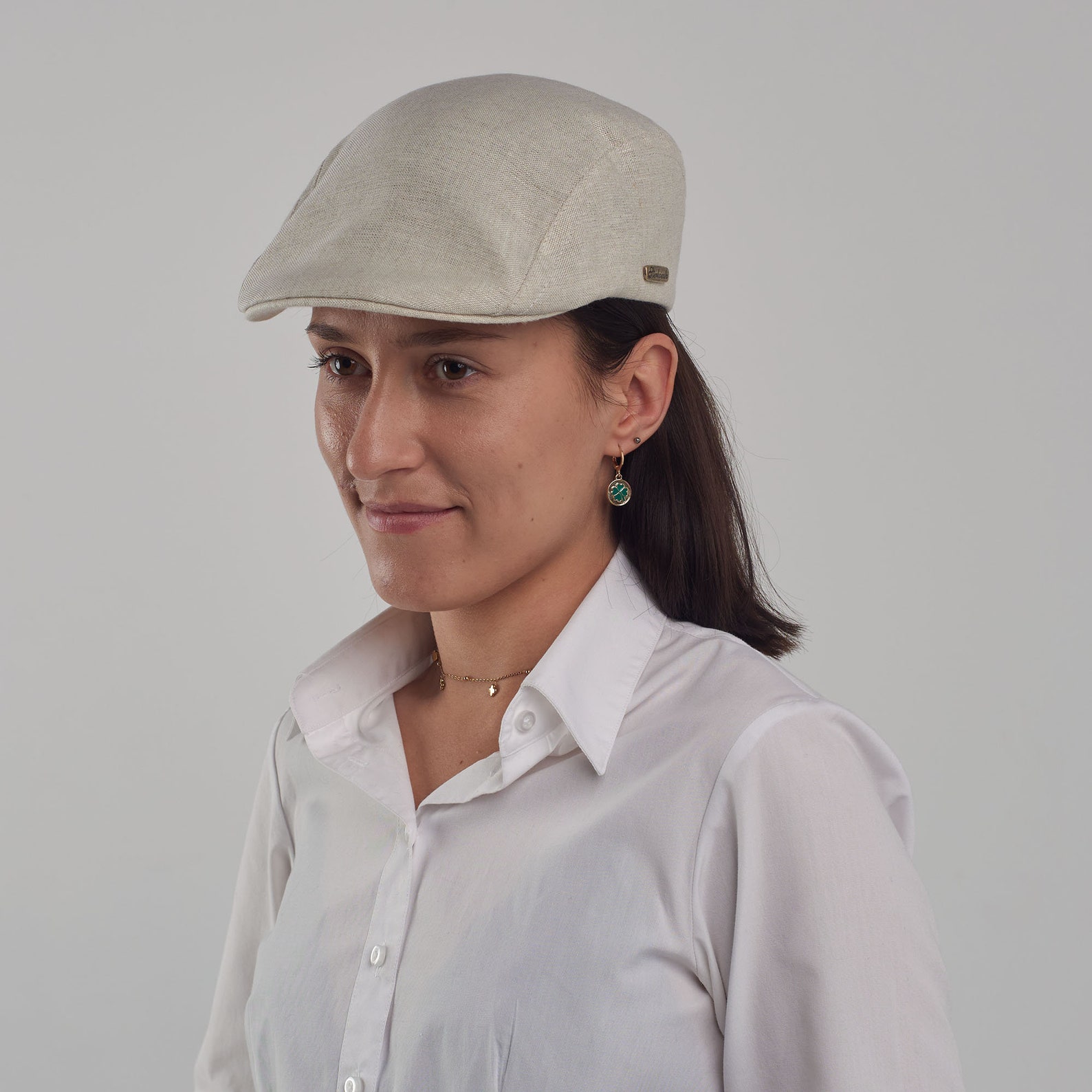 GECKO Linen Summer Flat Cap English Jeff Bunnet Summer Breathable ...