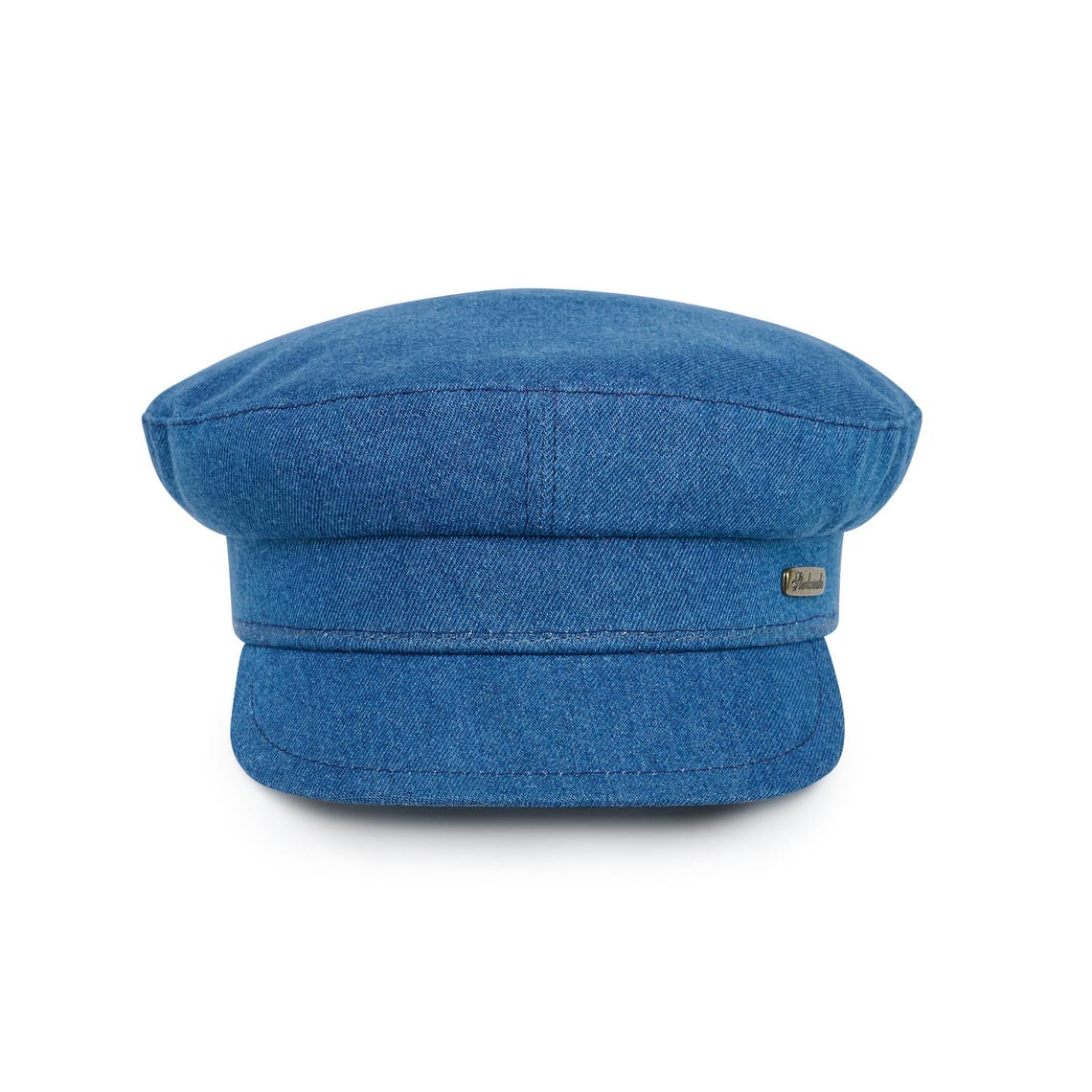 TRAWLER Denim Breton Fisherman Cap Sailor Captains Nautical Skipper ...