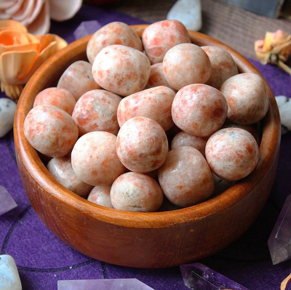 Tumbled Sunstone Crystal Specimen // Loose Sunstone // - Etsy