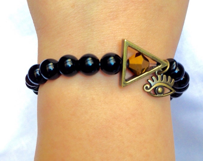 Illuminati Theme Beaded Bracelet - Etsy