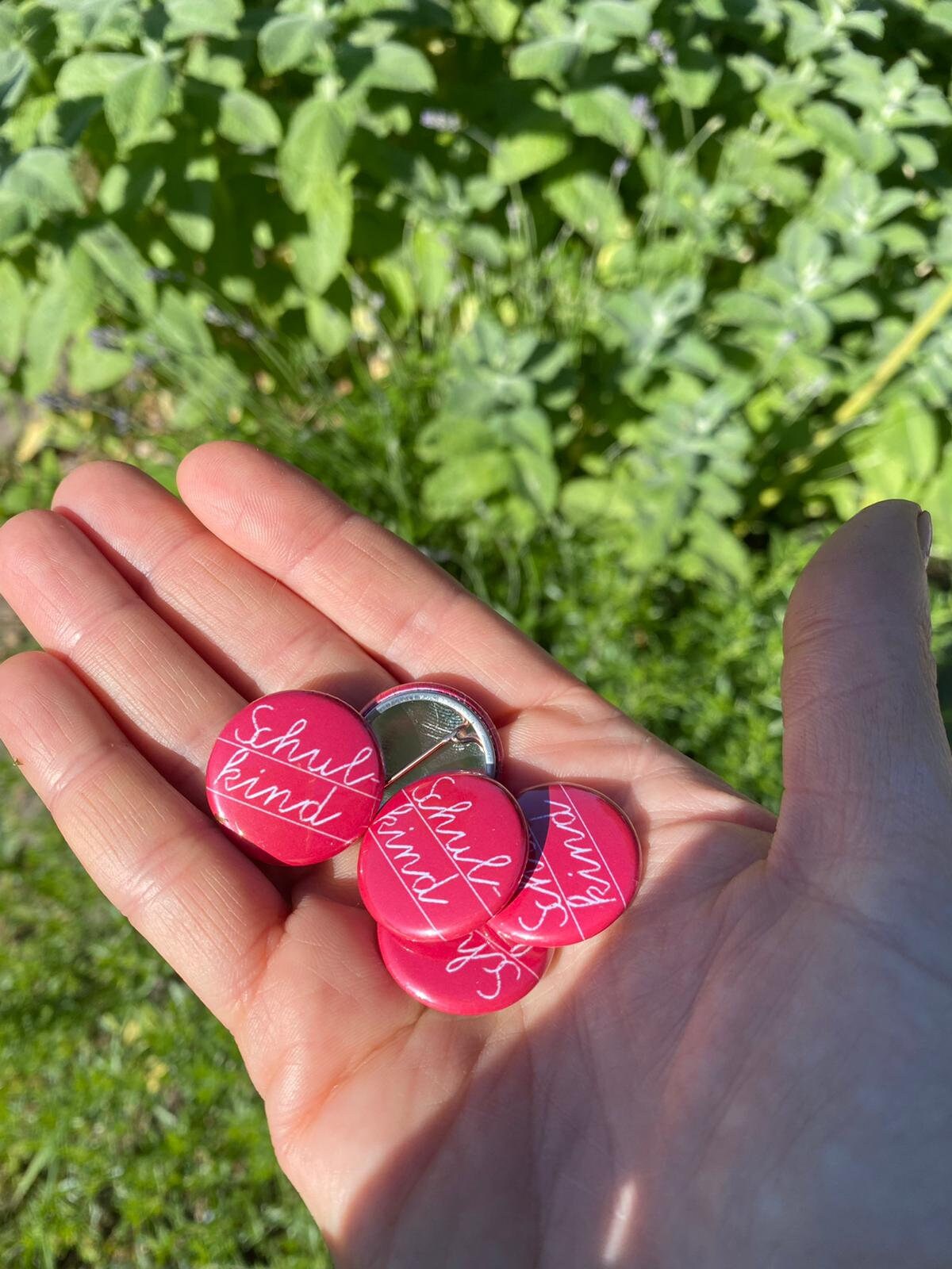 Button Schoolchild Pin Green Blue Pink Millimi - Etsy